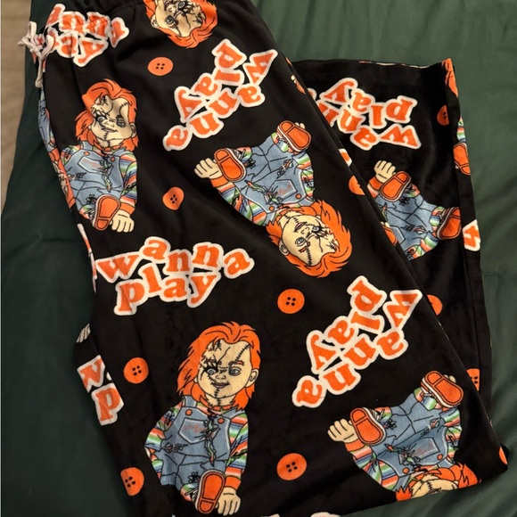 Pants | Chucky Wanna Play Pajama Pants In Black | Poshmark